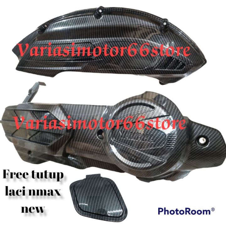 paket cover carbon nmax new 2020-2021 tutup cvt+tutup filter hawa free ...