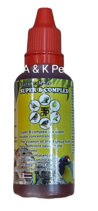 Super B complex Bird Burung Vitamin 泰国进口浓缩宠物维他命 Made In Thailand 40ml ...