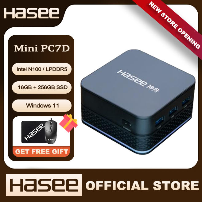 Hasee M7 Mini PC (Intel, Dual-Screen 4K, WiFi) Intel Celeron N100 Mini Computer 3.4GHz 4-Core 4 ...