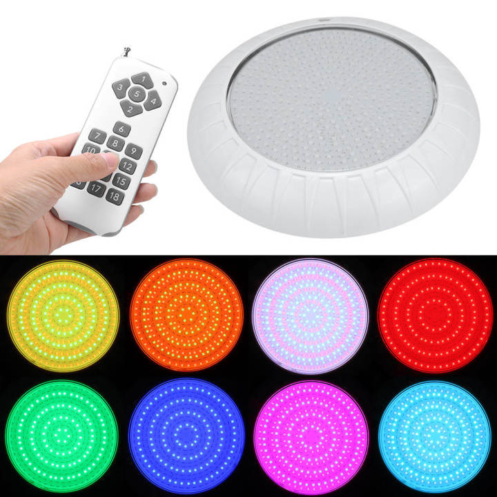 12V 35W 468 LED RGB ว่ายน้ำใต้น้ำสระว่ายน้ำหลายสีเปลี่ยนไปด้วยการควบคุม ...