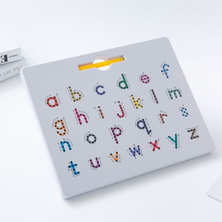 🔥READY STOCK 🔥双面磁性🔤字母 Magnetic Alphabet Tracing Board - Double Sided ...