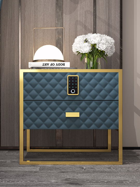 Luxury intelligent bedside table with lock Simple modern bedroom ...