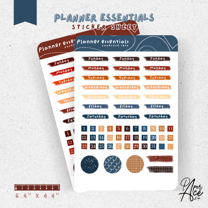 Planner essentials Sticker Sheet Days of the Week Bullet Journaling | Lazada PH