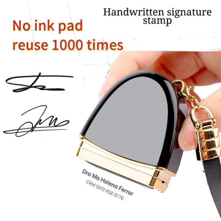 DIY Custom Teacher Doctor Nurse Name Ink Stamp Signature Calligraphy ...