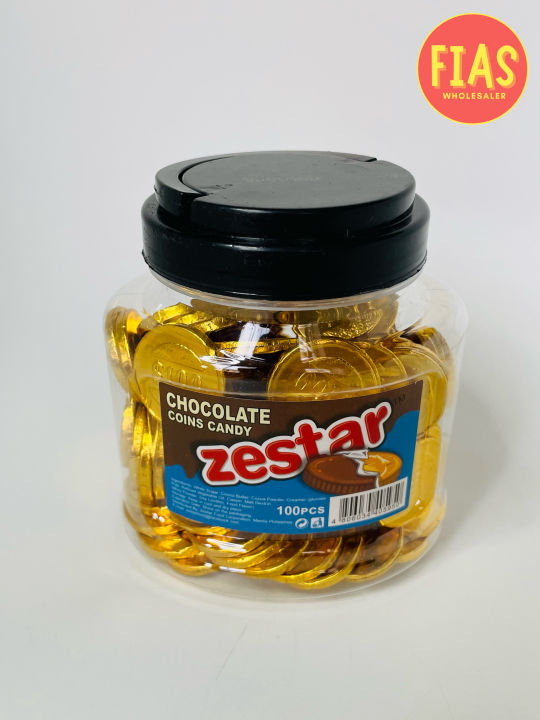100 Pieces Chocolate Gold Coins Jar | Lazada PH