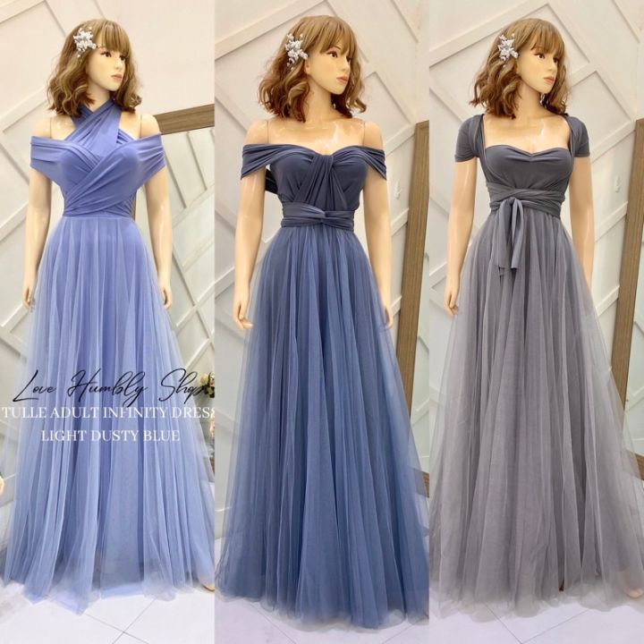 TULLE ADULT INFINITY DRESS BRIDESMAID WEDDING MAXI LONG DRESS | Lazada PH