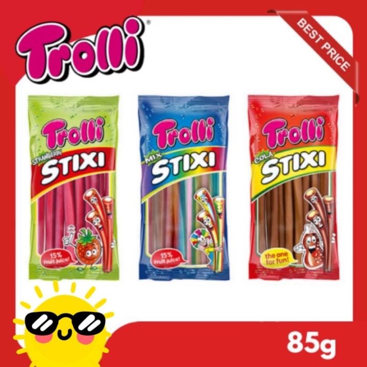 ORIGINAL] Trolli Stixi / Sour Strips Gummy Candy Strawberry Mix Cola ...