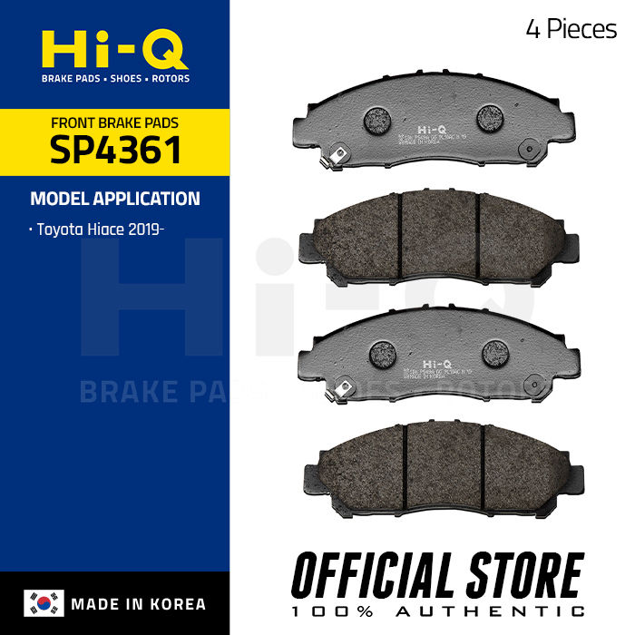 Hi-Q Front Brake Pads for Toyota Hiace 2019-up 4pcs. SP4361 HiQ | Lazada PH
