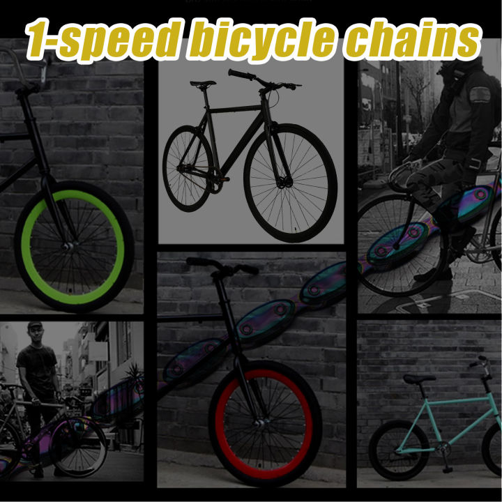 Single Speed Bike Chain 100 Links Bike Chain with Rugby Design ...