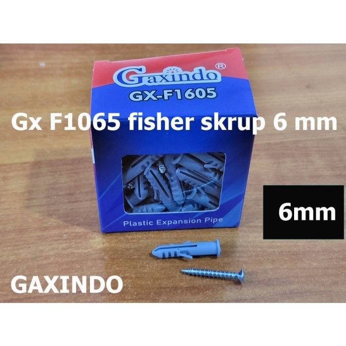 Baut 6mm + Fisher S6 SET Gaxindo GX-F1605 plastik expansion pipe skrup | Lazada Indonesia