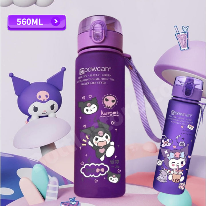 560ML Sanrio Kuromi Cute Kids Water Bottle Portable School Botol Air Budak 卡通水壶 库洛米 美乐蒂 | Lazada