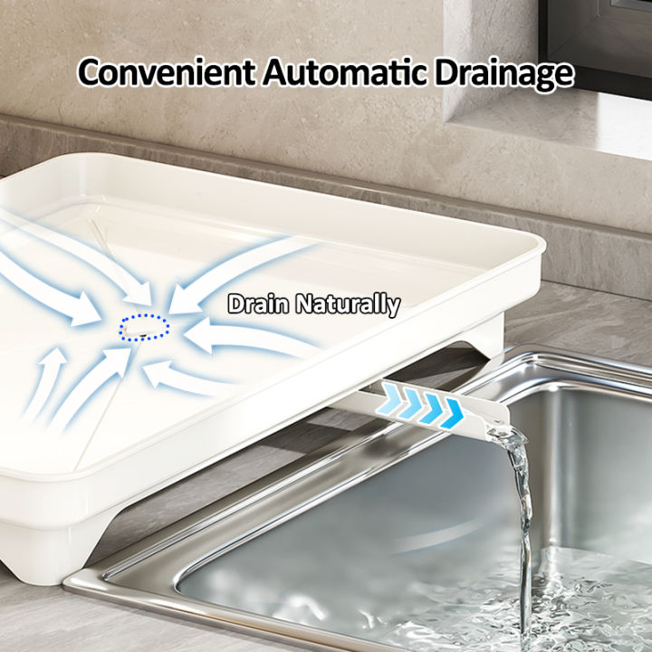 GSlife🔥🔥2 Layers Stainless Steel 304 Dish Rack Dish Drainer Rack ...
