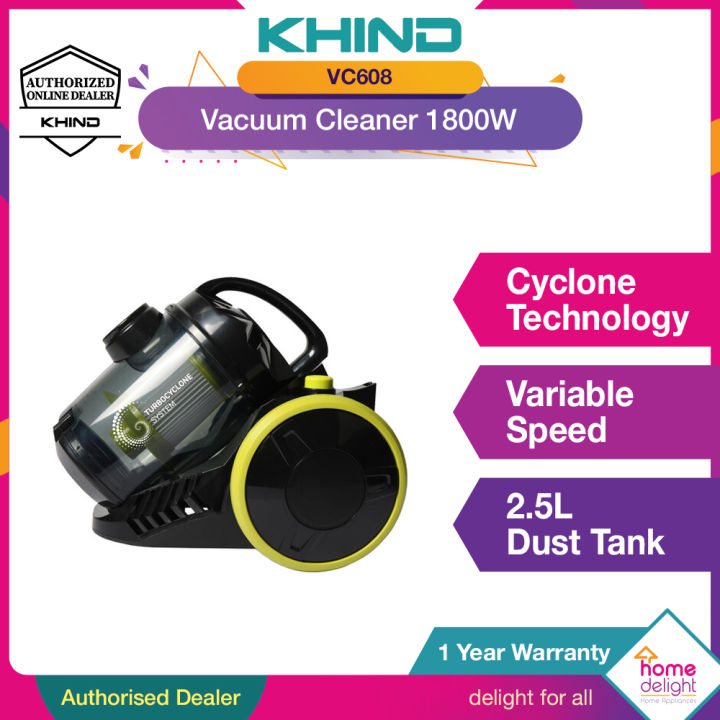 Khind Cyclone Bagless Vacuum 1800W VC608 / Midea Cyclone Bagless Vacuum ...