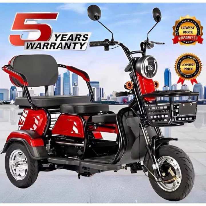 100% genuine Ebike 3 Wheels Elektrik Basikal 3 Roda Electric Tricycle 3 ...