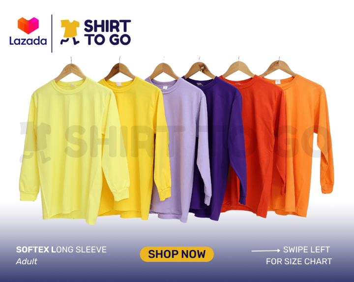 SOFTEX Cotton LONG SLEEVE for Men and Womens SHADES OF PURPLE, ORANGE ...