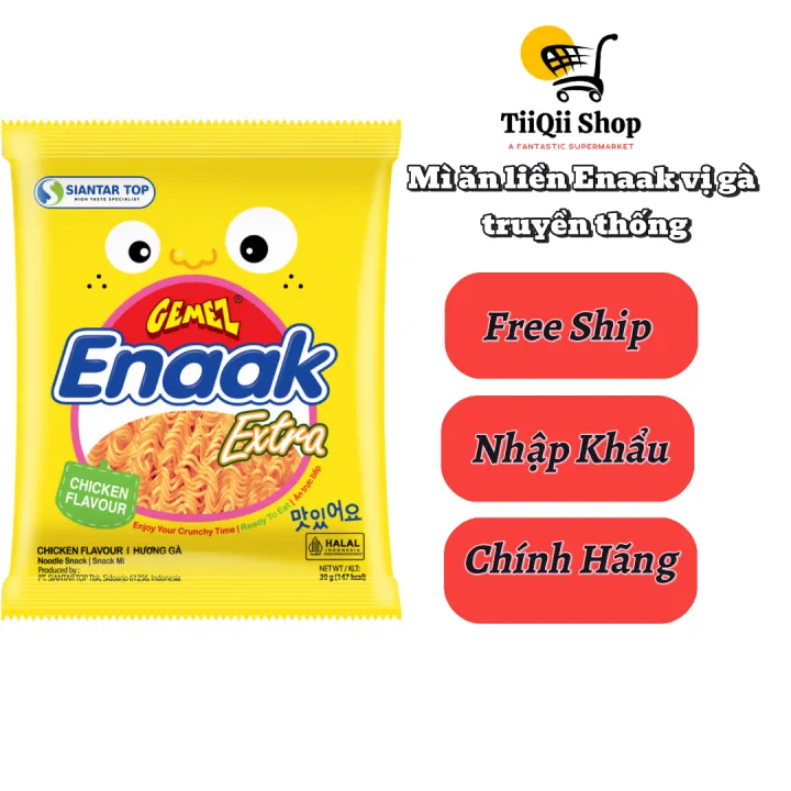 [Combo 1 thùng 24 gói ] Mì ăn liền Enaak KIDO vàng vị gà truyền thống ...