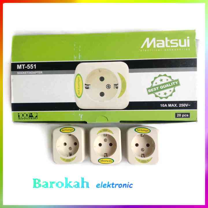 Stop kontak Arde 1 Lubang Matsui MT-551 | Lazada Indonesia