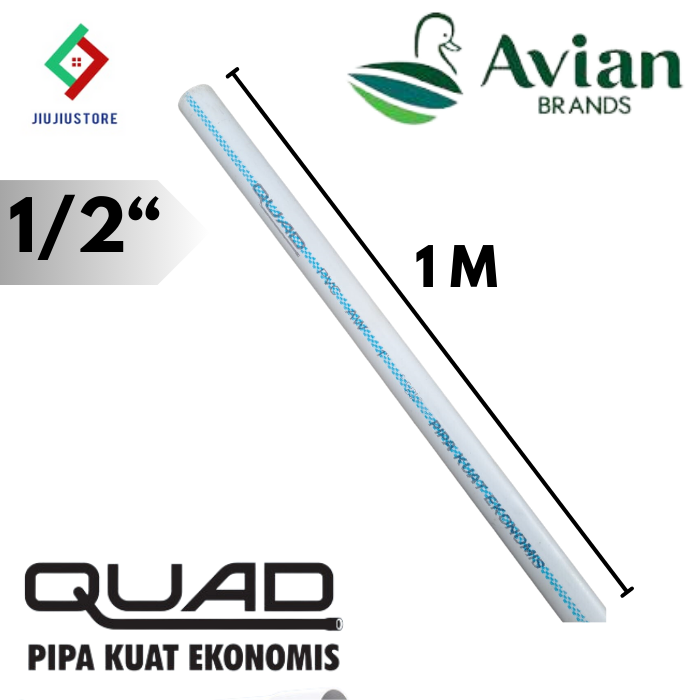 PRALON 1/2 IN METERAN QUAD PIPA METERAN 1/2 INCH PIPA POTONGAN 1/2 ...
