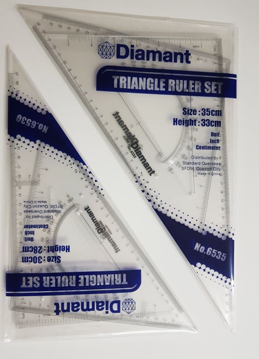 TRIANGLE SET 30/60 45/90 (12" 14" 16" 18") | Lazada PH