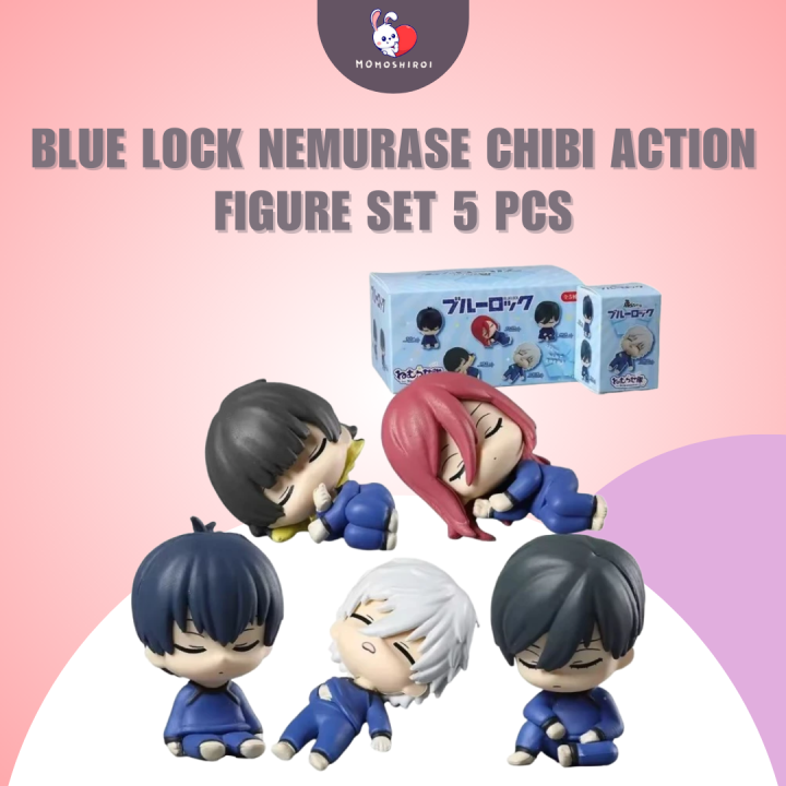 Blue Lock Nemurase Chibi Action Figure Set 5 Isagi Nagi Bachira Chigiri ...