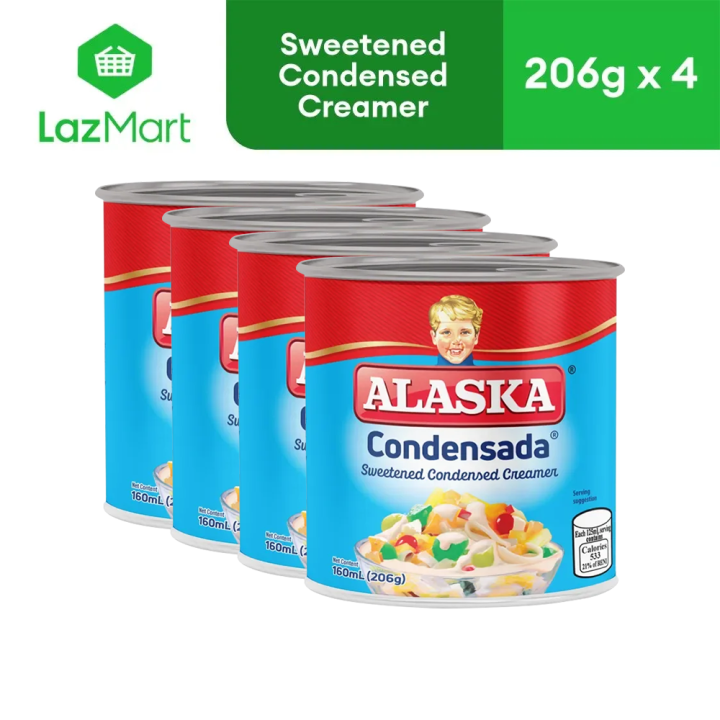 Alaska Condensada Condensed Creamer 206g - Pack of 4 | Lazada PH