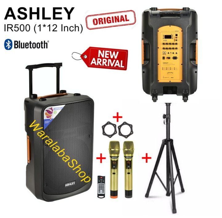 Ashley portable speaker IR500 12 Inch Free 2 Mic wireless, stand ...