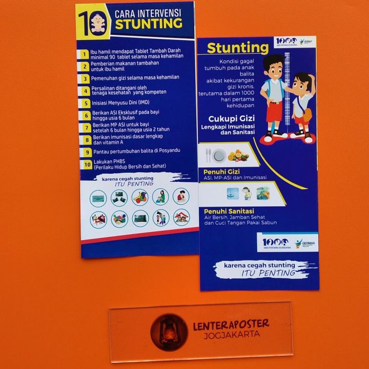 Flyer atau Brosur tentang Stunting dan 10 cara intervensi stunting ...