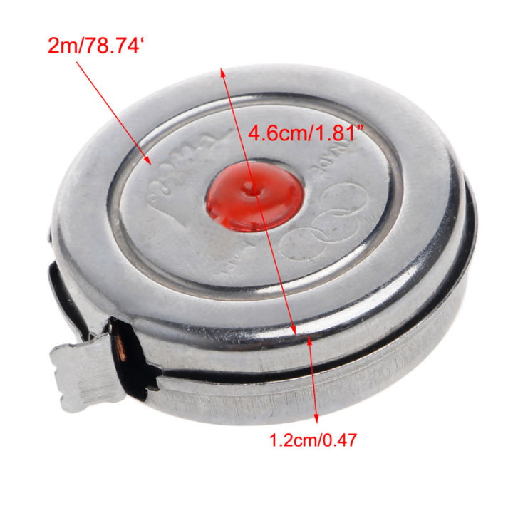 2m Mini Office Stainless Steel Woodworking Retractable Tape Measure ...