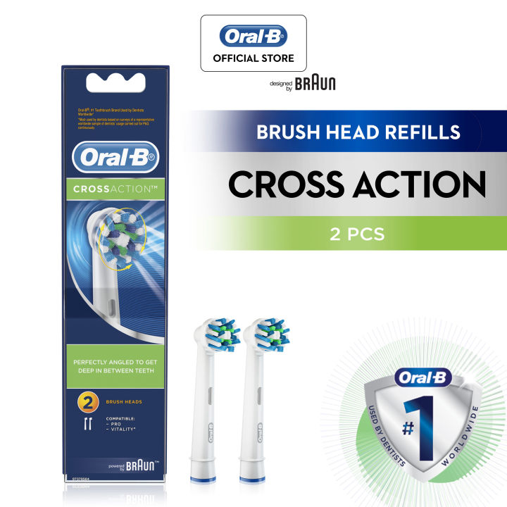 Oral B Cross Action Deep Clean Brush Head Replacement Refill for ...