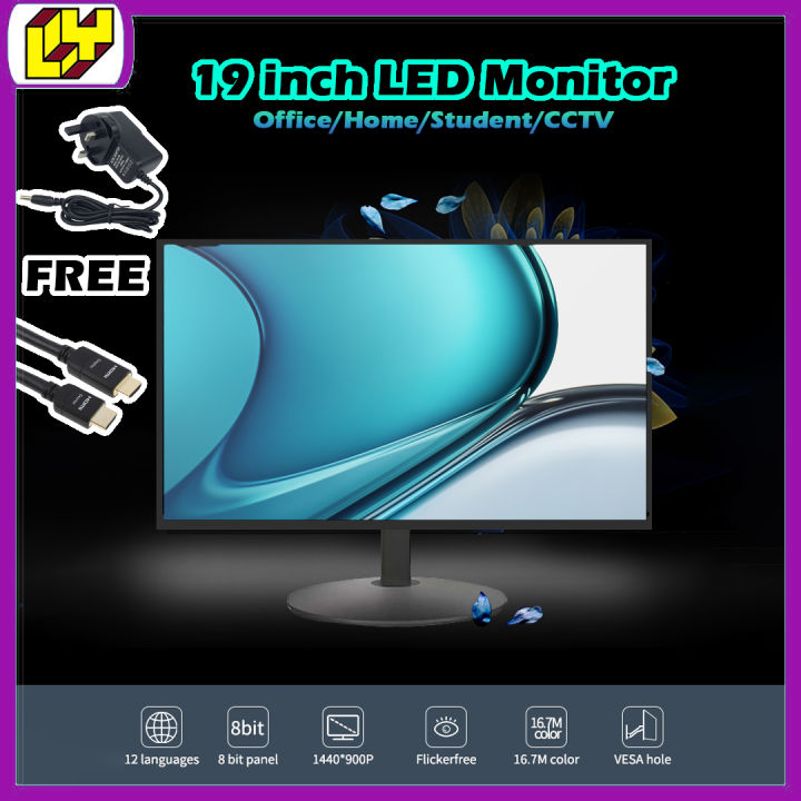 Slim Led Monitor 19 Inch Full HD IPS Technology Monitor 19 inch Monitor ...