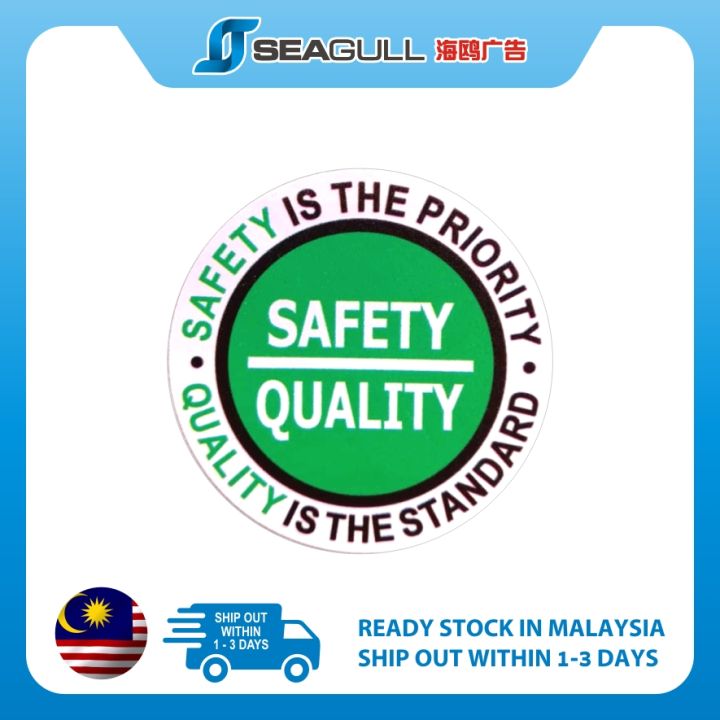4 Pcs / Safety Is the Priority / Quality Is the Standard Sticker | Lazada