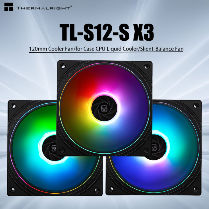 Thermalright 120mm Case Fan TL-S12/S12R/S12W/S12RW/TL-S12-S X3/TL-S12 ...