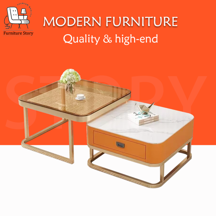 Simple modern multifunction living room coffee table tea table side ...