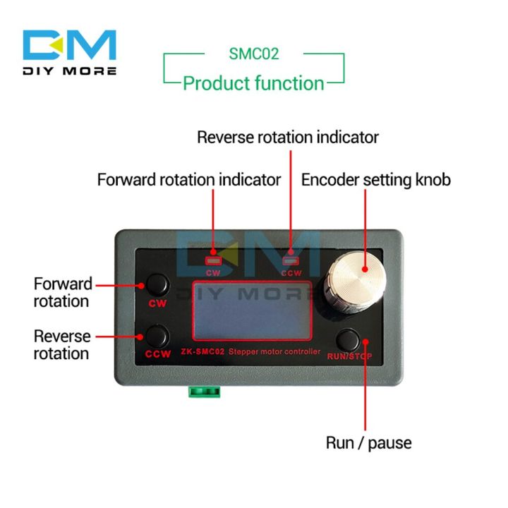 diymore ZK-SMC02 Drive Integrated 42 57 Stepper Motor Forward and Reverse Control Drive Angle ...