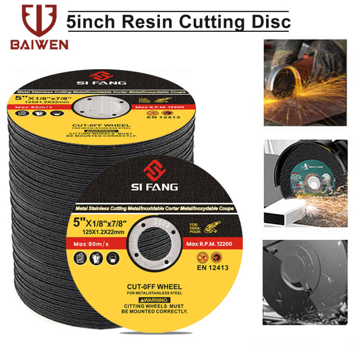 BAI WEN 5 inch Cutting Wheel Ultra Thin Cutting Discs 125 x 1.2x 22 ...