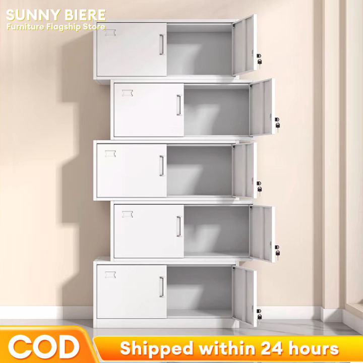[Various Styles] File Cabinet White Iron Dust-proof Display Living Room ...