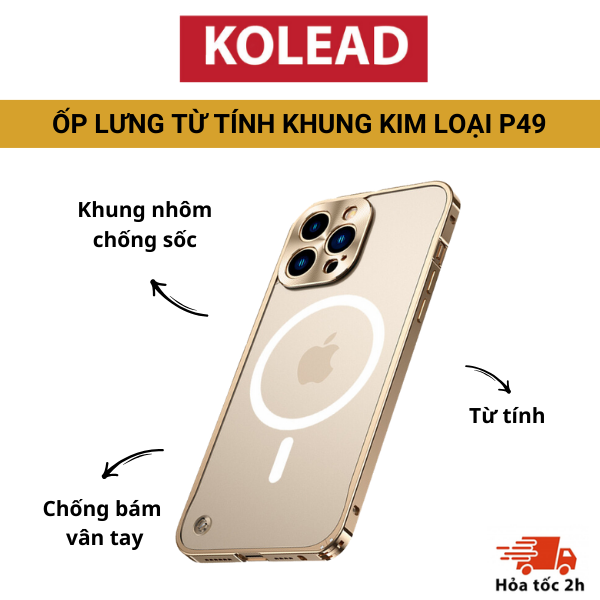 Ốp Điện Thoại KOLEAD IP49 Khung kim loại Chống sốc - Mặt nhám chống bẩn ...