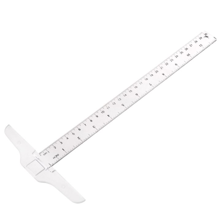 30cm/12" Plastic T-Square Metric Ruler cm/inch Double Side Scale Measuring Tool | Lazada PH