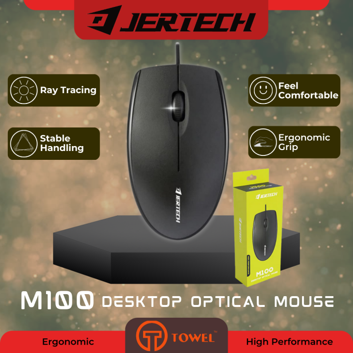 Jertech M100 High Performance Desktop Optical Wired Mouse/ M100 USB ...