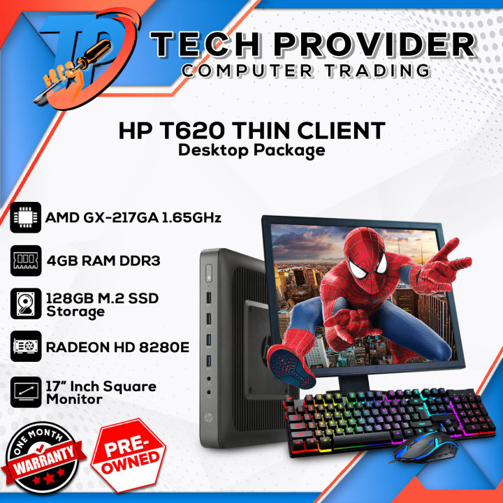 HP Thin Client T620 Desktop PC Package | AMD G Series Processor 4GB RAM ...