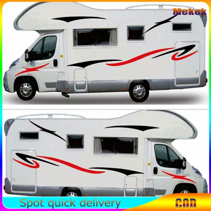 Mekek RV sticker Vinyl Stripes Graphics Kit Decal Stickers For Caravan ...