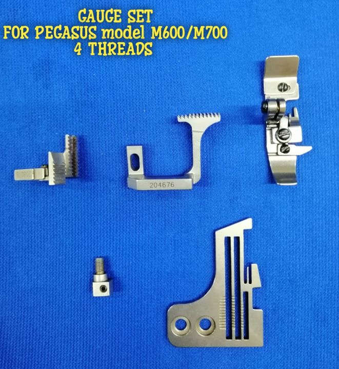 GAUGE SET PEGASUS MODEL M600/M700 4 THREADS FOR EDGING SEWING MACHINE ...