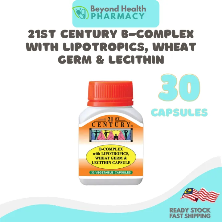 21ST CENTURY B-COMPLEX WITH LIPOTROPICS , WHEAT GERM & LECITHIN 30 ...