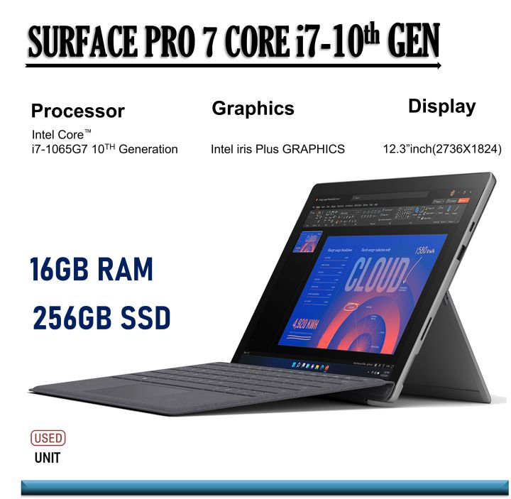Microsoft Surface Pro 7 Quad-core 10th Gen Intel® Core™ i7-1065G7, i5 ...