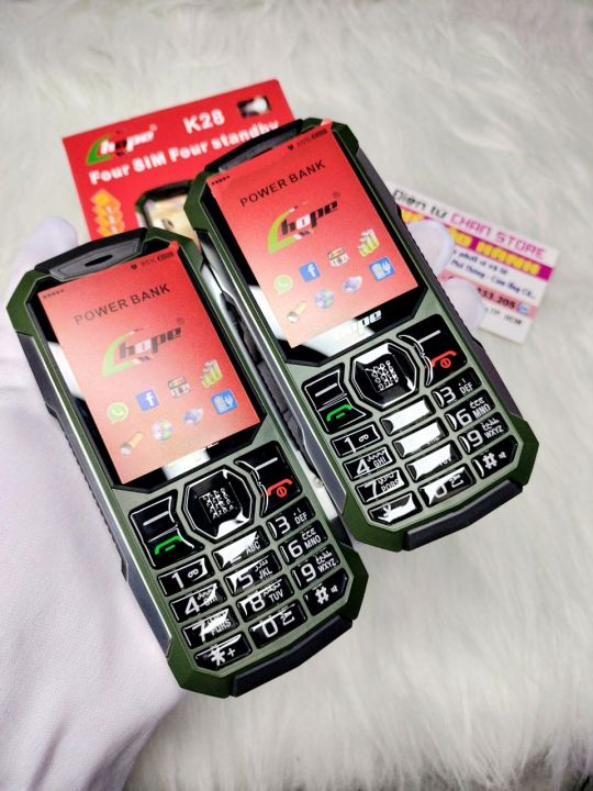 Điện thoại 4 sim Hope K28 pin khủng đổi giọng nói mới 100% giá rẻ 2 sim bảo hành 12 tháng ...