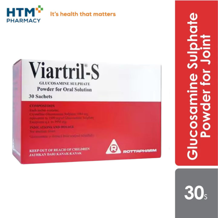 [HTM PHARMACY] Viartril-S 1500mg Powder Sachet 30's | Lazada