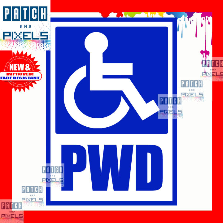 PWD Sign/Priority Lane Laminated/PVC/Sticker/Metal Sheet (8x10 inches ...