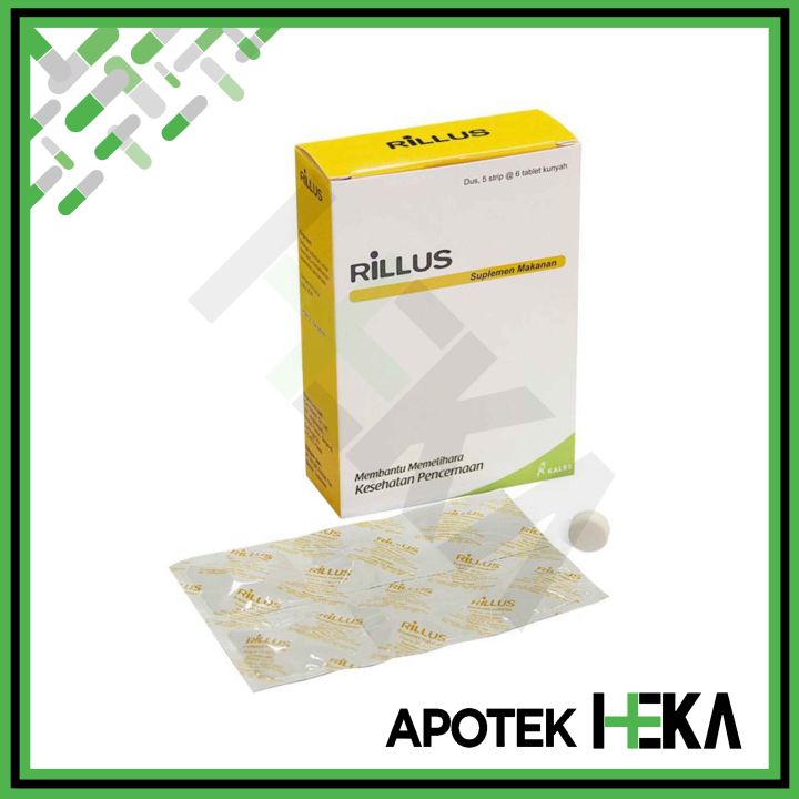 Rillus Box isi 5x6 Tablet - Probiotik Memelihara Kesehatan Pencernaan ...