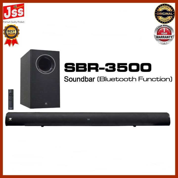 JSS Kevler SBR-3500 2.1Ch Soundbar with Subwoofer 350W Max Power Output BLUETOOTH USB HDMI ...