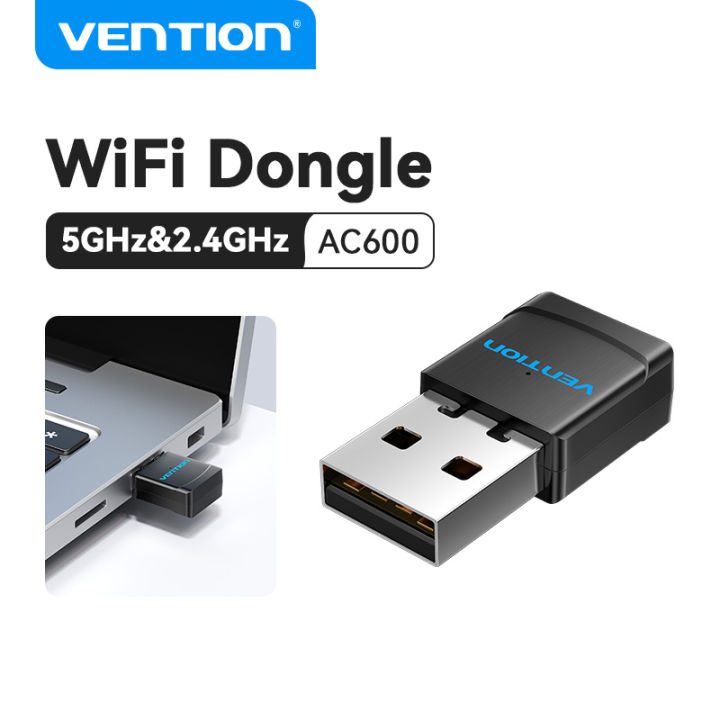 Vention USB WiFi Adapter Receiver AC600 5GHz 2.4GHz Wifi Dongle Adapter ...